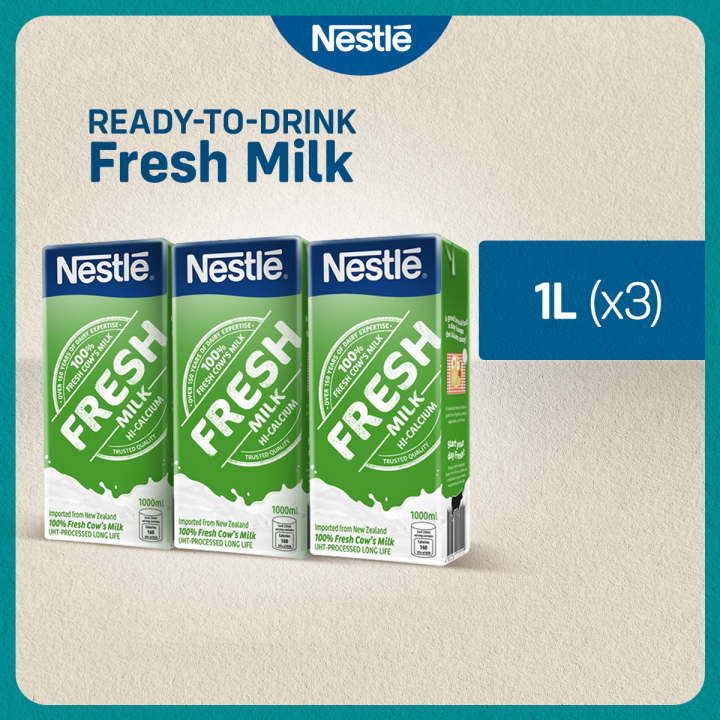NESTLE Fresh Milk 1L Hi-Calcium - Pack of 3 | Lazada PH