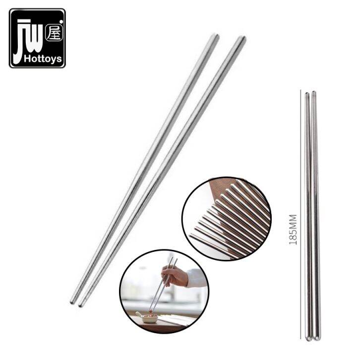 Sumpit Stainless Steel Bahan Besi Tahan Karat Alat Makan Steel Korea ...