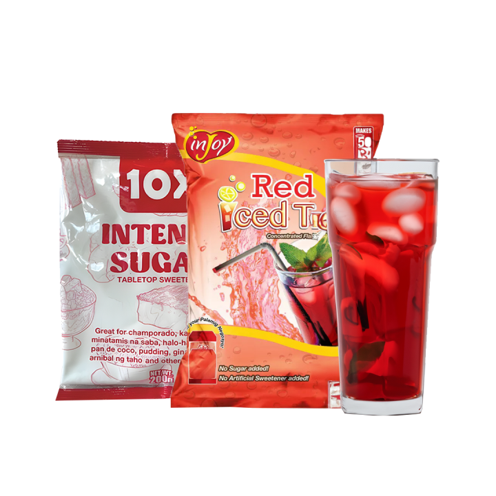 Injoy Concetrated Juice Powder Red Iced Tea Juice 200g w/ Intense Sugar ...