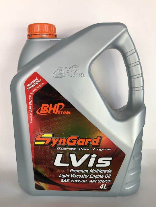 4 LITER BHP 10W30 MINERAL ENGINE OIL SYNGARD LVIS API:SN/CF 4L BHP 10W ...