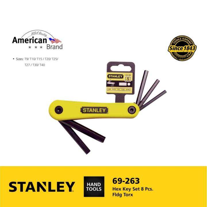 Stanley 69-263 Hex Key Set 8 Pcs Folding TORX (Yellow) | Lazada PH
