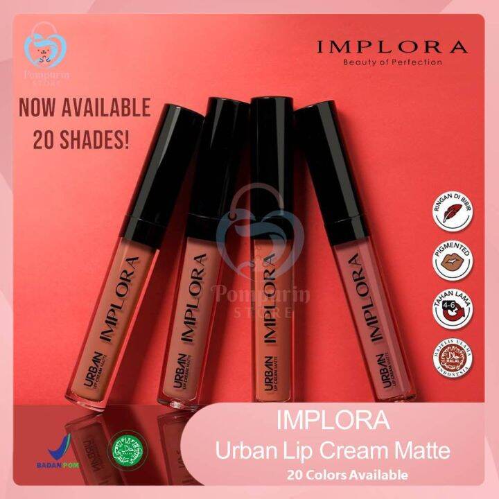 IMPLORA Urban Lip Cream Matte Original BPOM | Lazada Indonesia