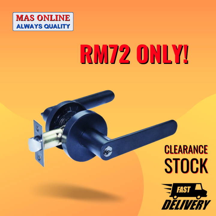 Hafele Tubular Lever Handle MTL8220 Matt Black/ Tubular / Door Lock ...