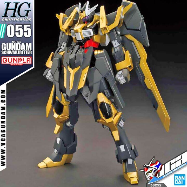 BANDAI GUNPLA HIGH GRADE BUILD FIGHTERS HGBF 55 HG 1/144 GUNDAM SCHWARZRITTER โมเดล กันดั้ม กัน ...