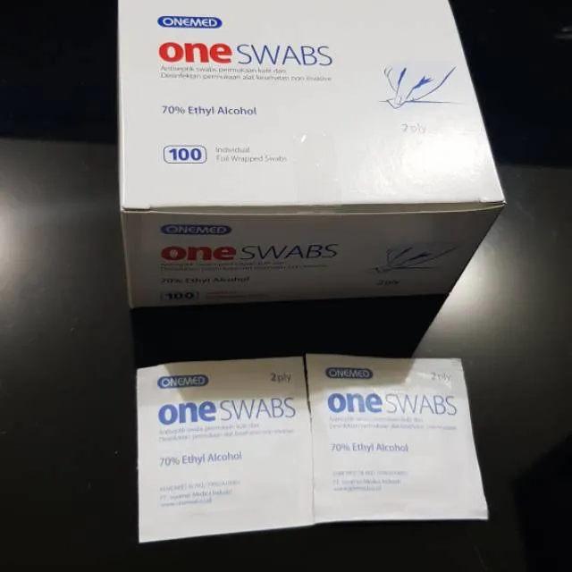 Tissue alkohol one swabs / swab / tisu alcohol onemed | Lazada Indonesia