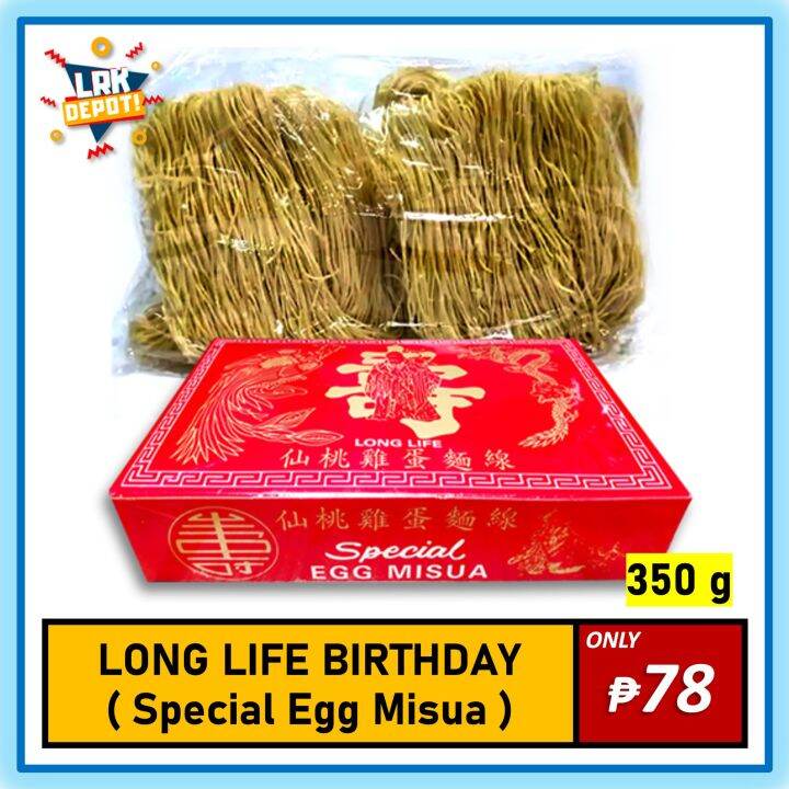 Long Life Special Egg Misua Birthday Noodles 350 g | Lazada PH
