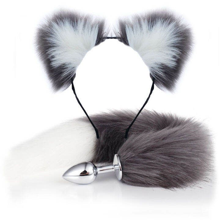 Toys Fox Tail Butt Plug Set With Hairpin Kit Butplug Tail Massager Plug ...