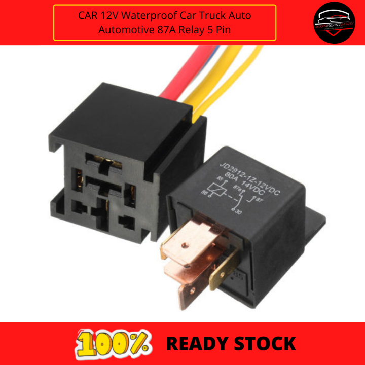 CAR 12V Waterproof Car Truck Auto Automotive 87A Relay 5 Pin | Lazada