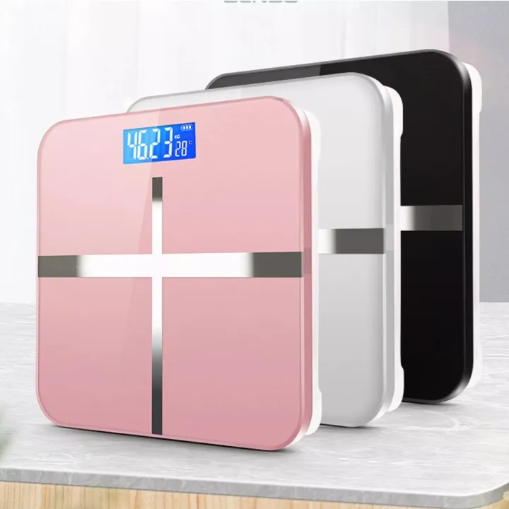 Portable Iscale Digital Lcd Electronic Tempered Glass Bathroom Weighing
