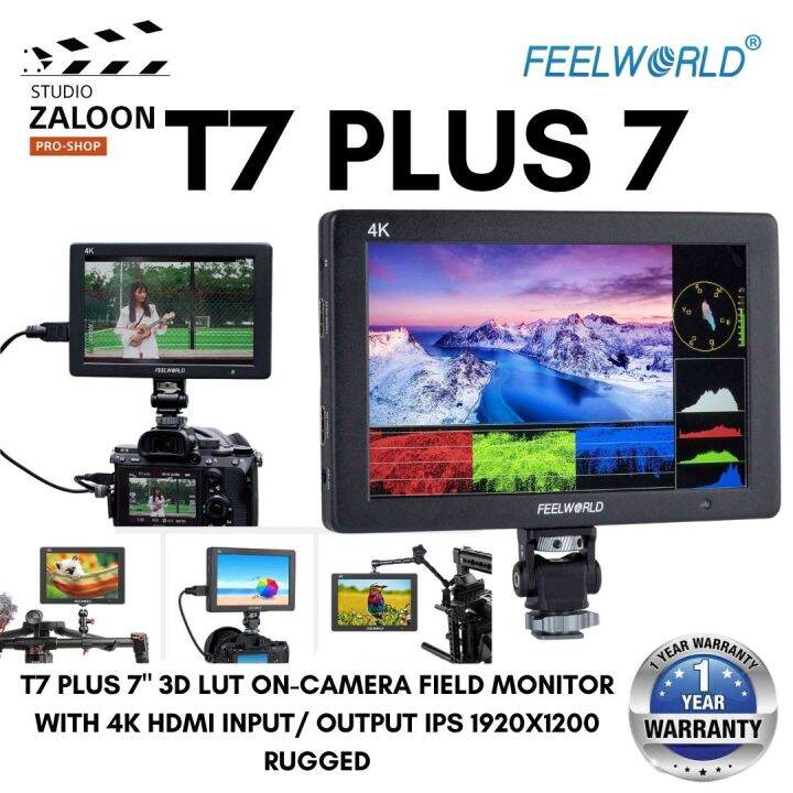 Feelworld T7 Plus 7 3d Lut On Camera Field Monitor With 4k Hdmi Input