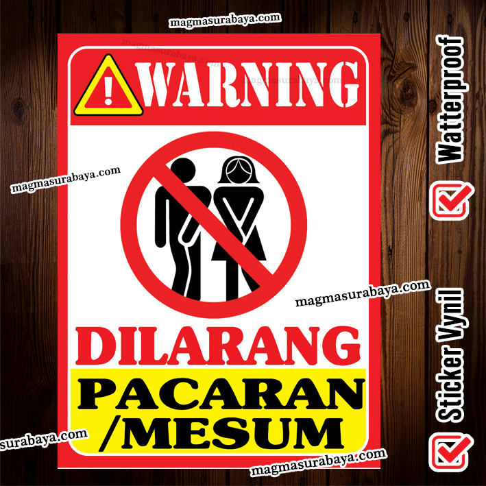 Stiker Dilarang PACARAN / MESUM | Lazada Indonesia