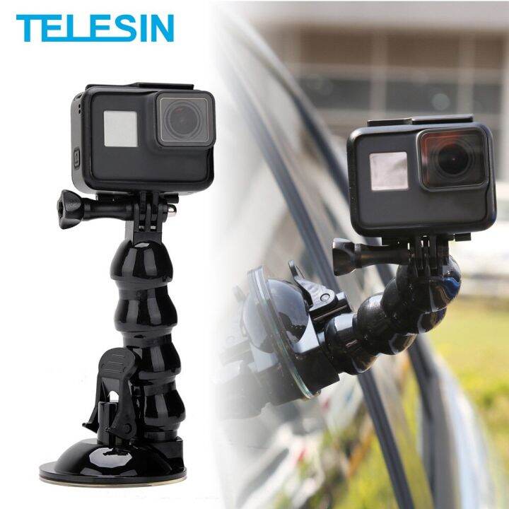 TELESIN Car Window Suction Cup With Flexible Gooseneck Extension Mount ...