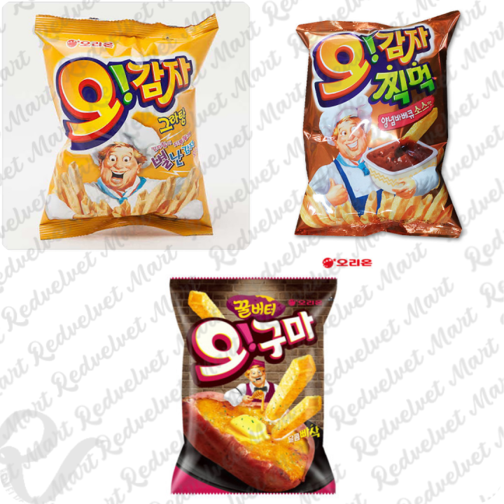 ORION Potato Snack / O Gamja And O Guma Gratin and BBQ and Honey butter ...