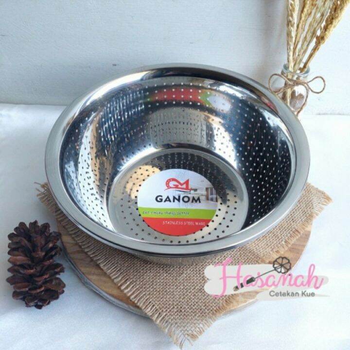 Baskom Ganom LUBANG / Wadah Cuci Sayuran Ukuran 24 Cm | Lazada Indonesia