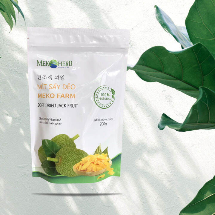 MÍT SẤY DẺO MEKO FARM 200gr/1 Túi - Mít Sấy Dẻo có màu vàng tươi, vị ...