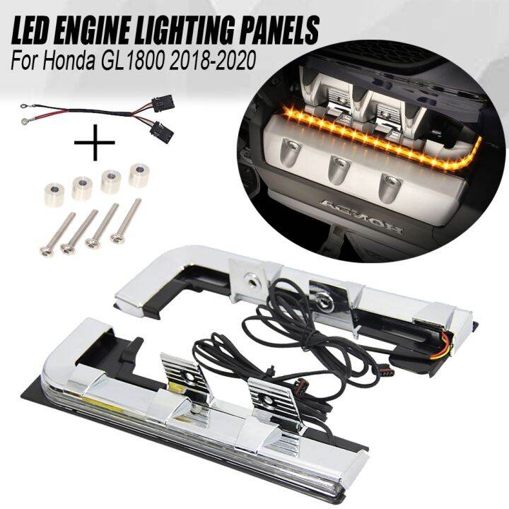 New 2018 2019 2020 Motorcycle Chrome-Plated LED Engine Lighting Panel ...