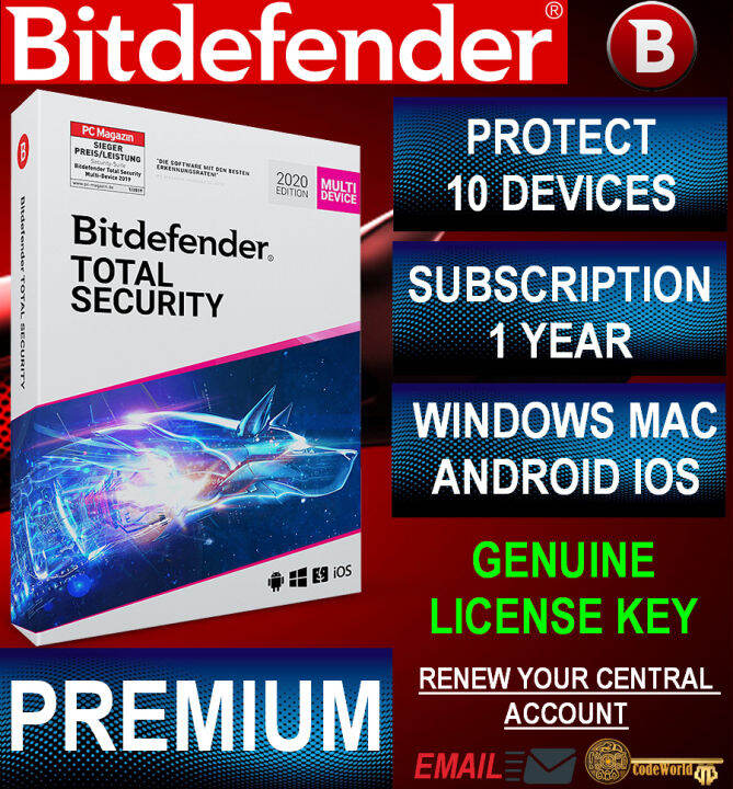 Bitdefender Total Security 2023 Multidevice 10 device 1 year FULLEDITION Key +VPN | Lazada PH