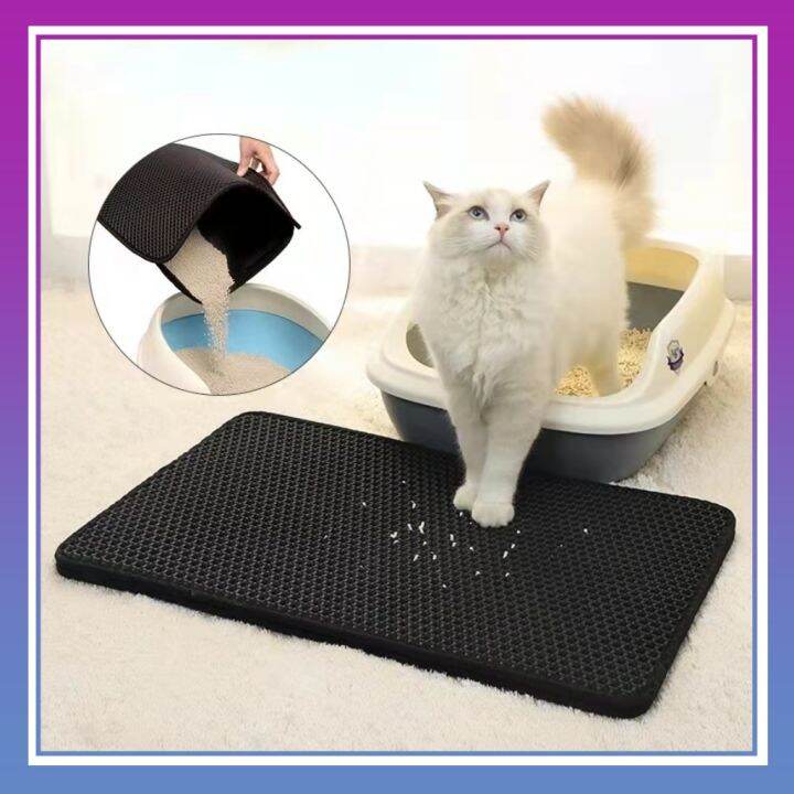 Happy Pet [LazChoice]READY STOCK Double Layer Cat Litter Mat Trapping ...