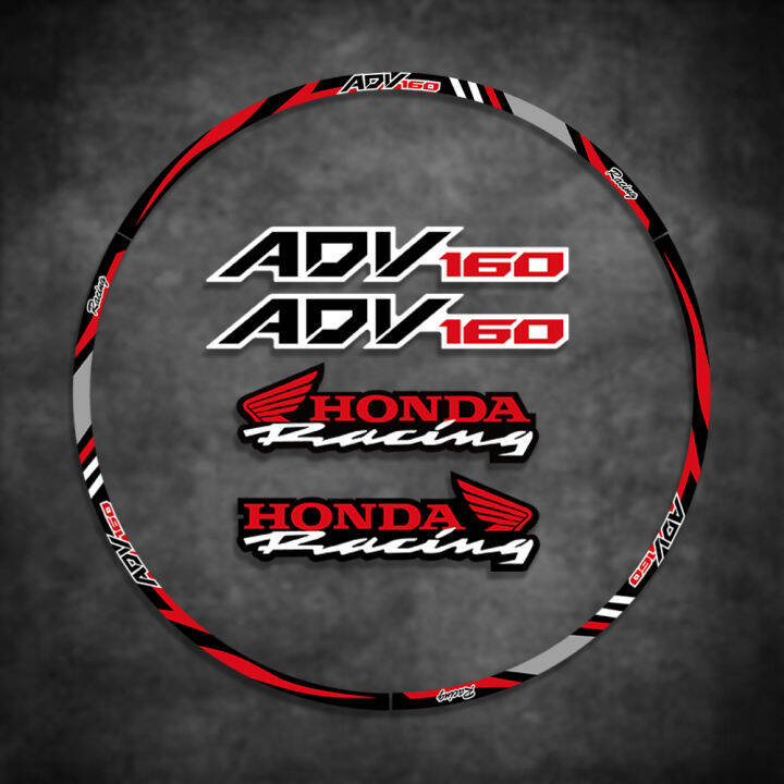 Honda Wheel Rim Sticker HONDA ADV160 Motorcycle Wheel Hub Reflective ...