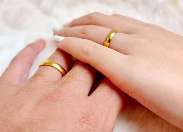 24k GOLD couples ring engagement ring | Lazada PH