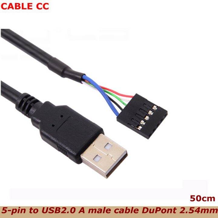 ∏ 50CM USB A revolution 5Pin Female DuPont 2.54 USB Connector PCB ...