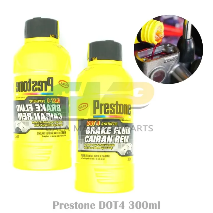Oli Minyak Rem Dot 4 Prestone Cairan oli rem Dot4 Brake Fluid 300ml ...