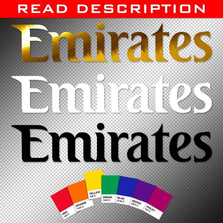 Stickers | 2x Emirates | Decals | Vinyl Weather Proof | Dubai UAE Abu ...