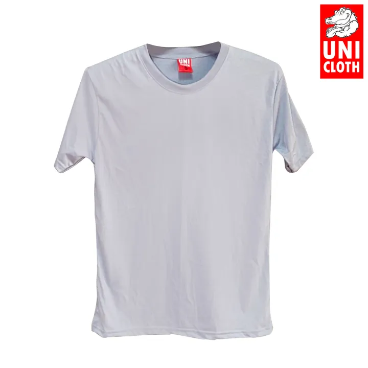 UNICLOTH เสื้อยืด คอกลม แขนสั้น สีพื้น GRAY (เทา) (สีพาสเทล) เนื้อผ้า ...
