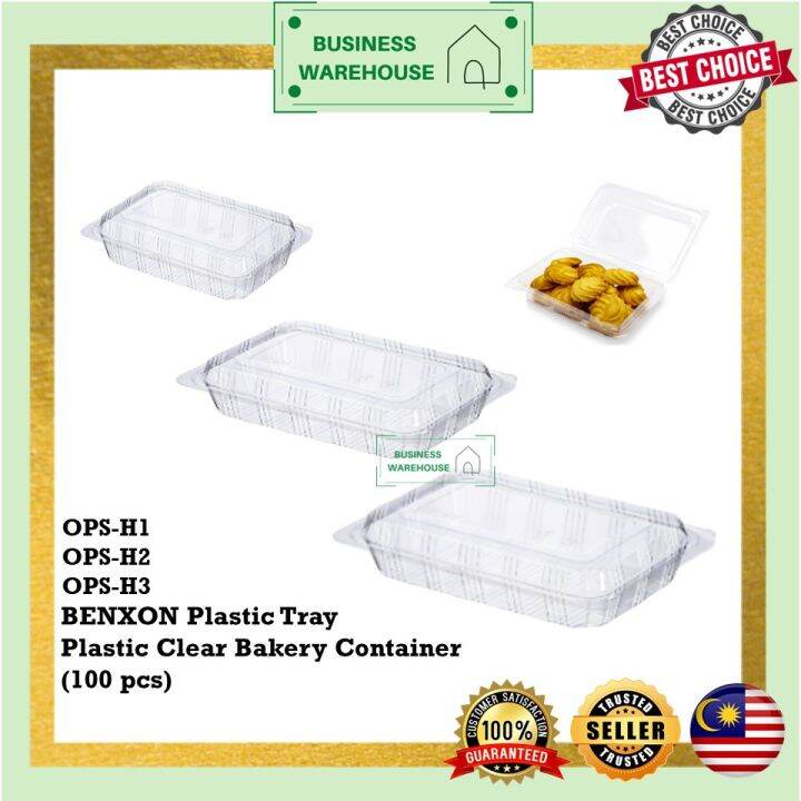 【100 PCS】OPS-H1 / OPS-H2 / OPS-H3 BENXON / BEKAS MAKANAN TAPAU PLASTIC ...