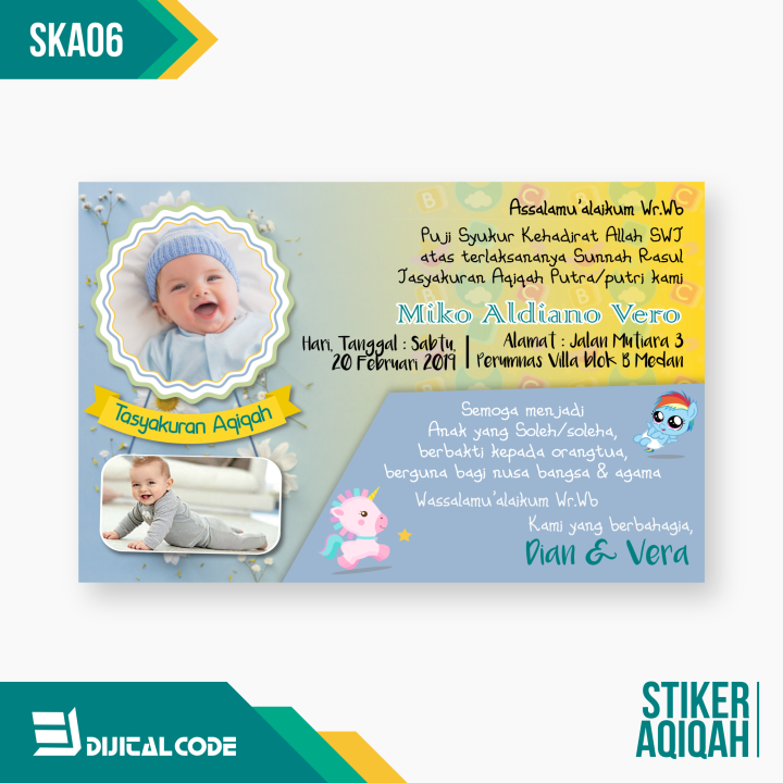 SKA06 Stiker Label Syukuran Aqiqah Kelahiran Anak | Lazada Indonesia