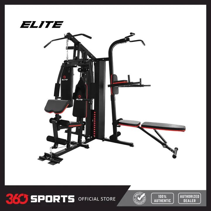 Elite Deluxe 3-Station Home Gym with FREE BOXING GLOVES and FREE ...