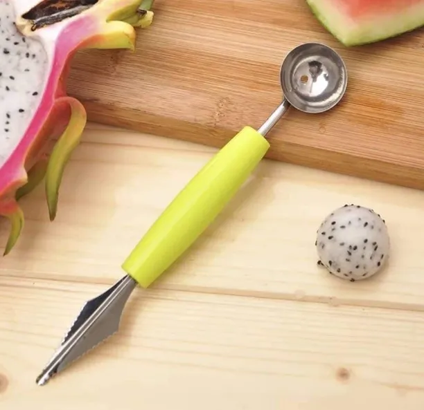 YMS 2 in 1 Fruit Vegetable Carving Knife And scoops Spoon Ballers ...