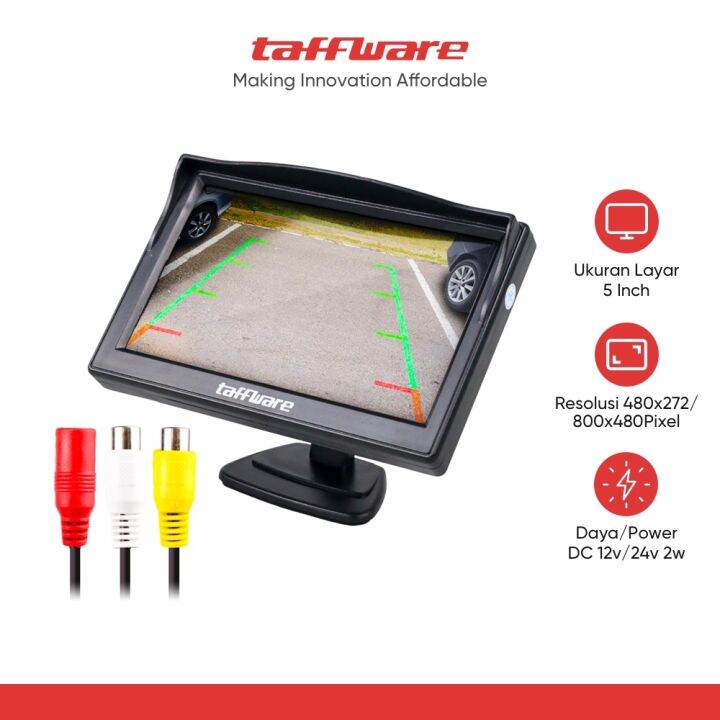 Taffware Monitor Rear View Parkir Mobil TFT LCD 5 Inch - Black | Lazada ...