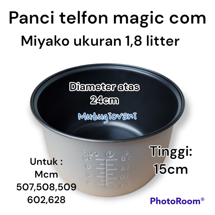 Panci rice cooker telfon magic com Miyako cosmos yongma tinggi 15cm 1,8 ...