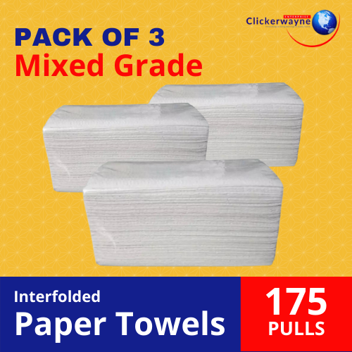 PACK OF 3 Mixed Grade Interfolded Paper Towels - Made By Sanicare ...