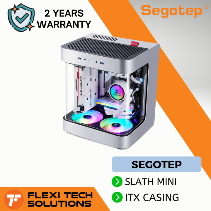 Flexi Tech SEGOTEP SLATH MINI CASE White TYPE-C PC Desktop ITX Case ...