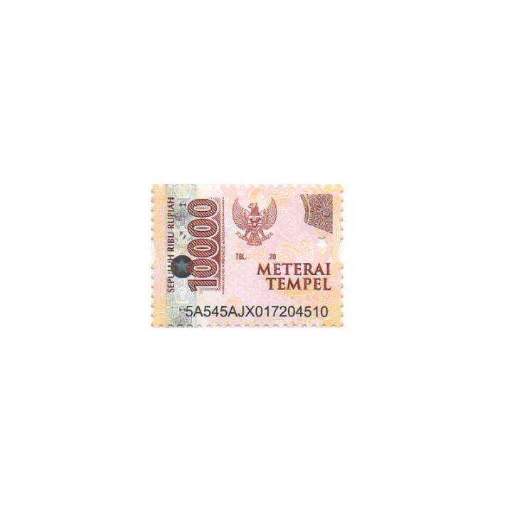 Materai Tempel 10.000 / Materai 10k 10rb 10ribu | Lazada Indonesia