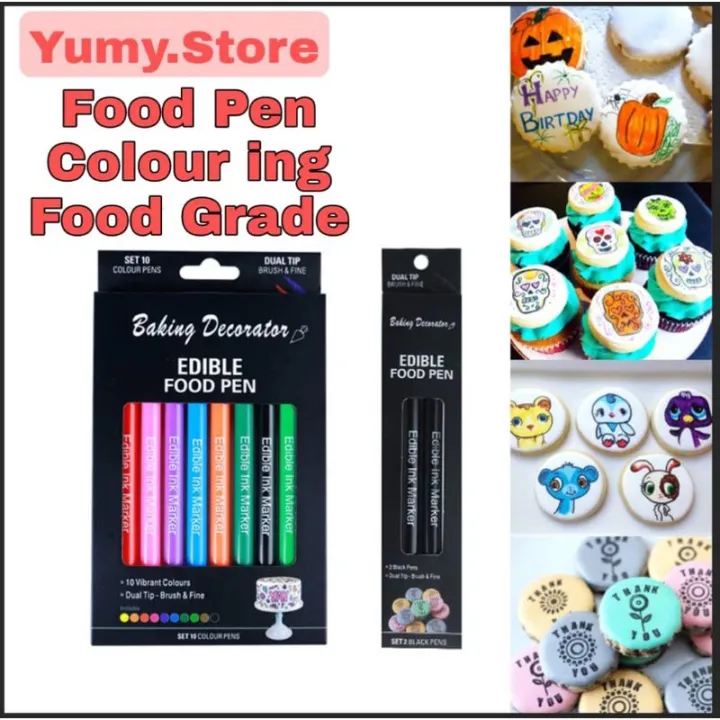 READY STOCK Hot Item Halal Food Colouring Pen/Edible Colouring | Lazada