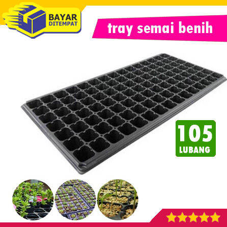 Tray Semai 105 Lubang Murah Bibit Biji Media Nampan Trai Pot Hidroponik ...