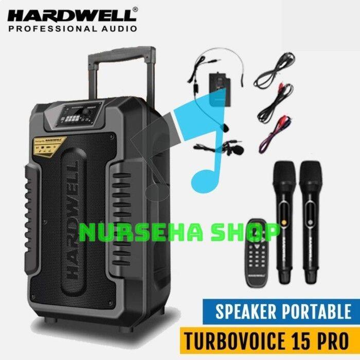 Speaker Portable Hardwell 15 Inch Turbovoice 15 Pro Bluetooth Wireless