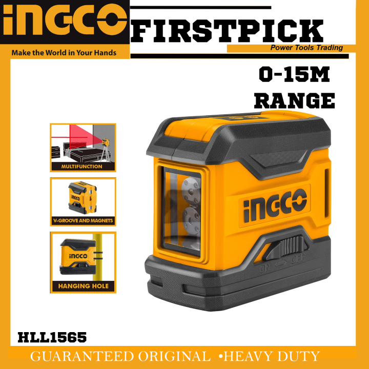 INGCO Self-Leveling Line Laser Level with Pouch HLL156508 IPT FIRSTPICK ...