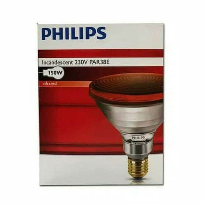 Lampu Infrared Philips Infraphil PAR38 IR 150 W E27, 230v Red 1ct /12 ...