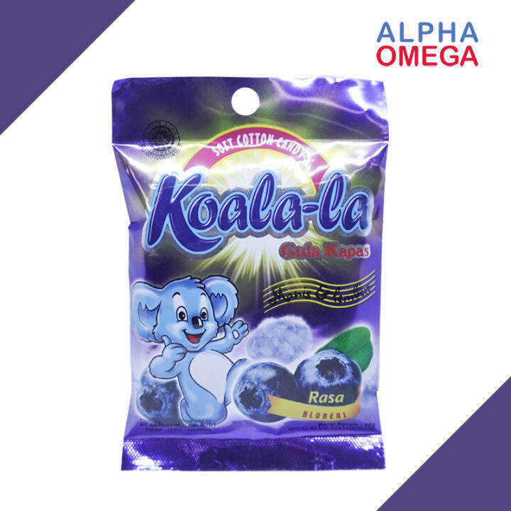 KOALA-LA KAPAS CANDY 10 GR - BLUEBERRY - SOFT COTTON CANDY PERMEN GULA ...