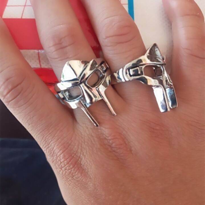 Vintage MF DOOM Mask Rings For Men Gladiator Punk Style Egyptian ...