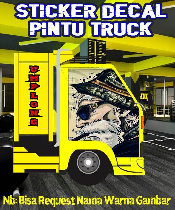 Sticker Decal Pintu Depan Truck Umplong(BISA REQUEST NAMA GAMBAR ...
