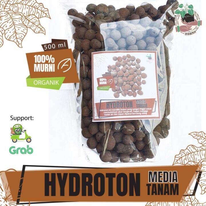 Hidroton Hydroton Leca Media Tanam Clay Ball Premium impor 500ml ORI ...
