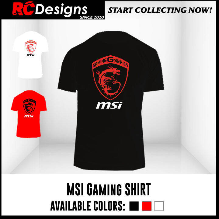 MSI GAMING Shirt Vinyl Print (Unisex-PolyCotton) | Lazada PH