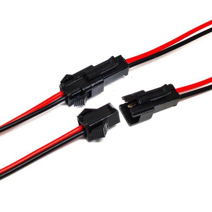 Kabel 2 PIN Soket Terminal Jantan Betina Konektor Socket EL DC MALE ...