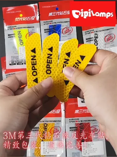 Car 3D Reflective Strip Anti-collision Warning Sticker Safety Mark ...