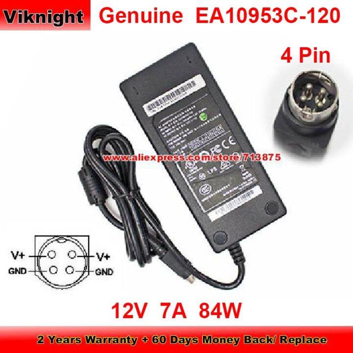 Original Genuine 12V 7A AC Adapter for EDAC EA10953C-120 SPAG98334 DPG3084A0073 Round with 4 Pin ...